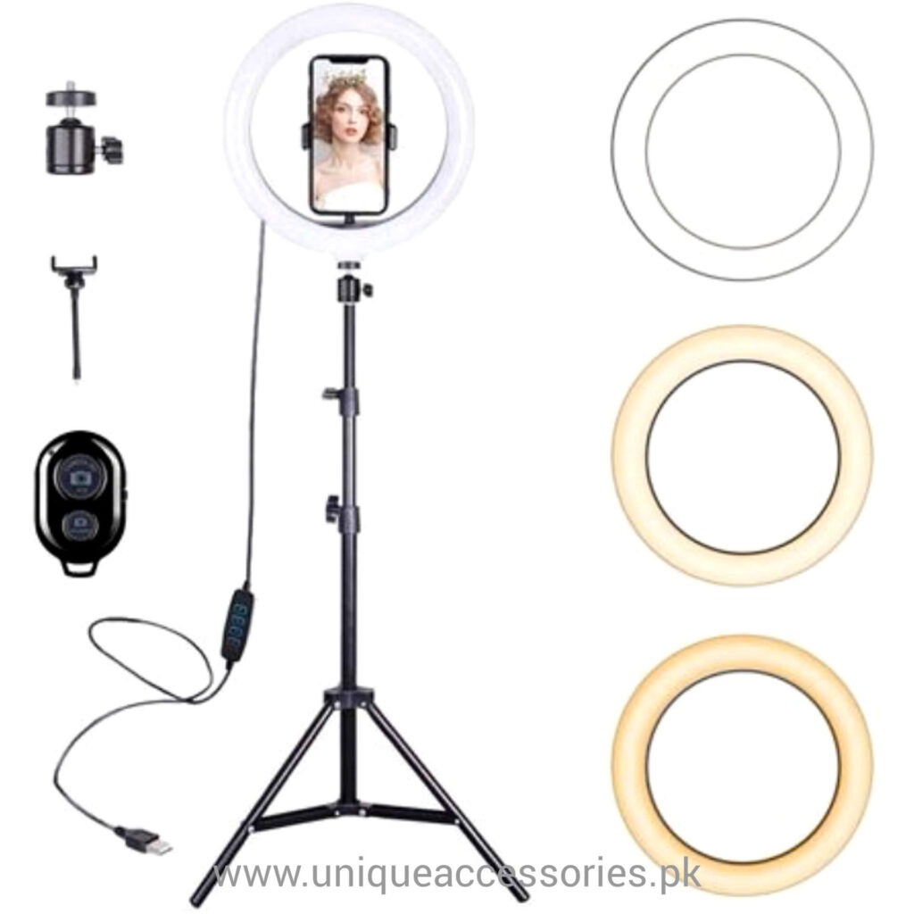 Ring Light (26cm) + Stand (7ft) - Unique Accessories