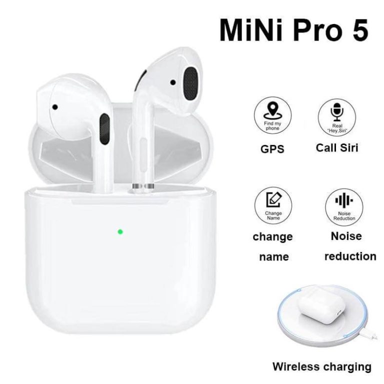 Pro 5 Airpods TWS Bluetooth Earbuds - Unique Accessories